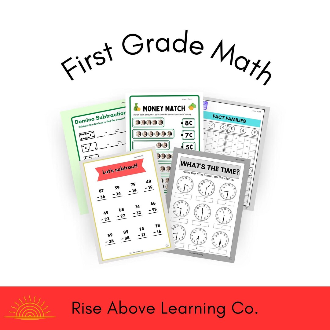 First Grade Math Curriculum - Etsy