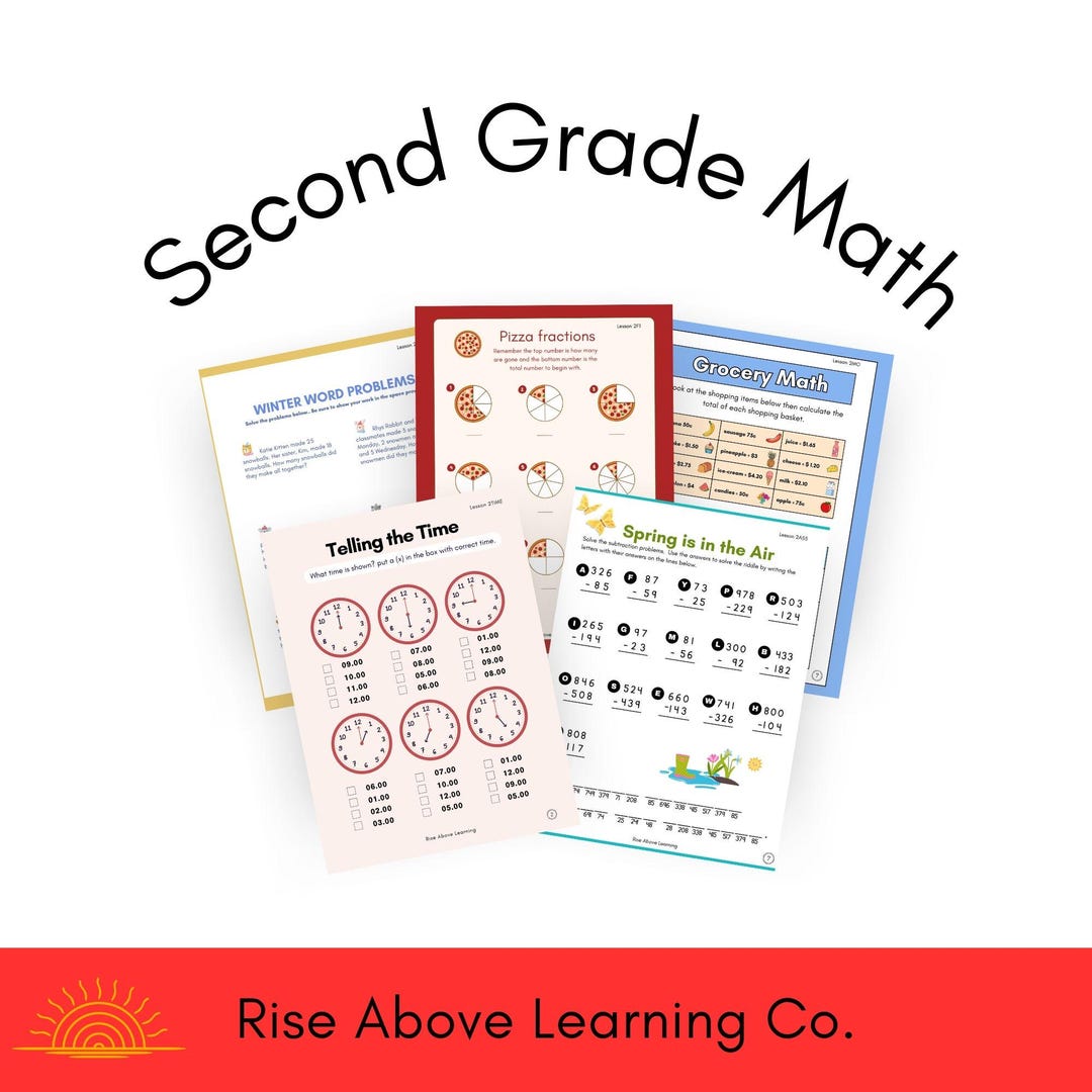 Second Grade Math Curriculum - Etsy