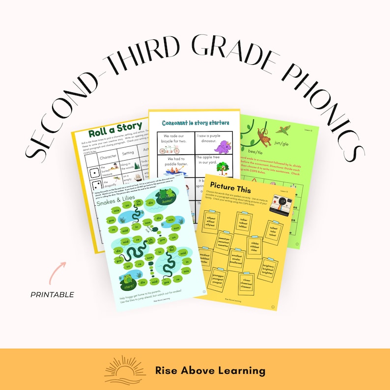 2nd-3rd Grade Phonics Lessons, Printable, Instant Download - Etsy