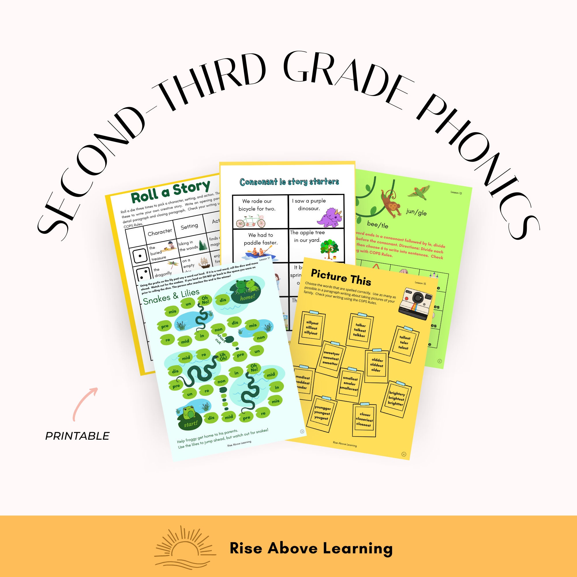 2nd-3rd Grade Phonics Lessons, Printable, Instant Download - Etsy
