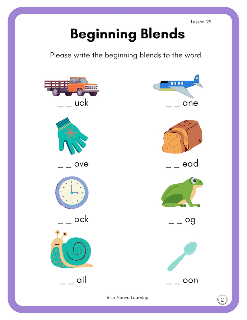 Kindergarten Phonics Lessons, Printable, Instant Download - Etsy
