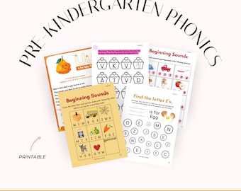 Kindergarten Phonics Lessons, Printable, Instant Download - Etsy