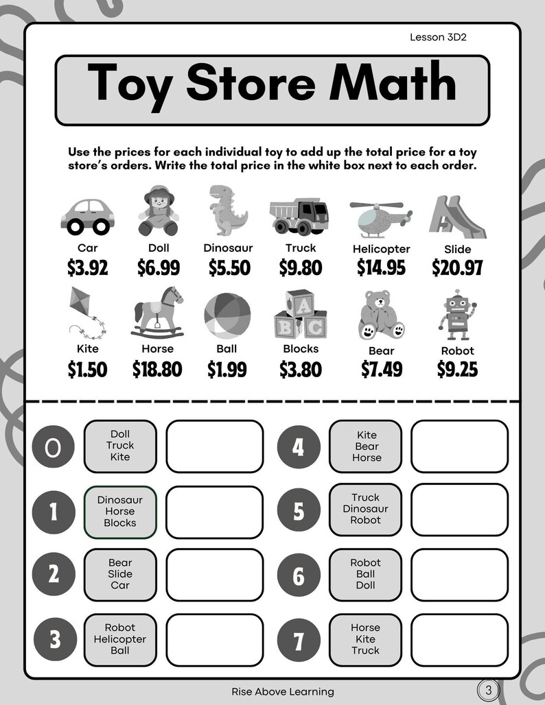 3rd Grade Math Curriculum - Etsy