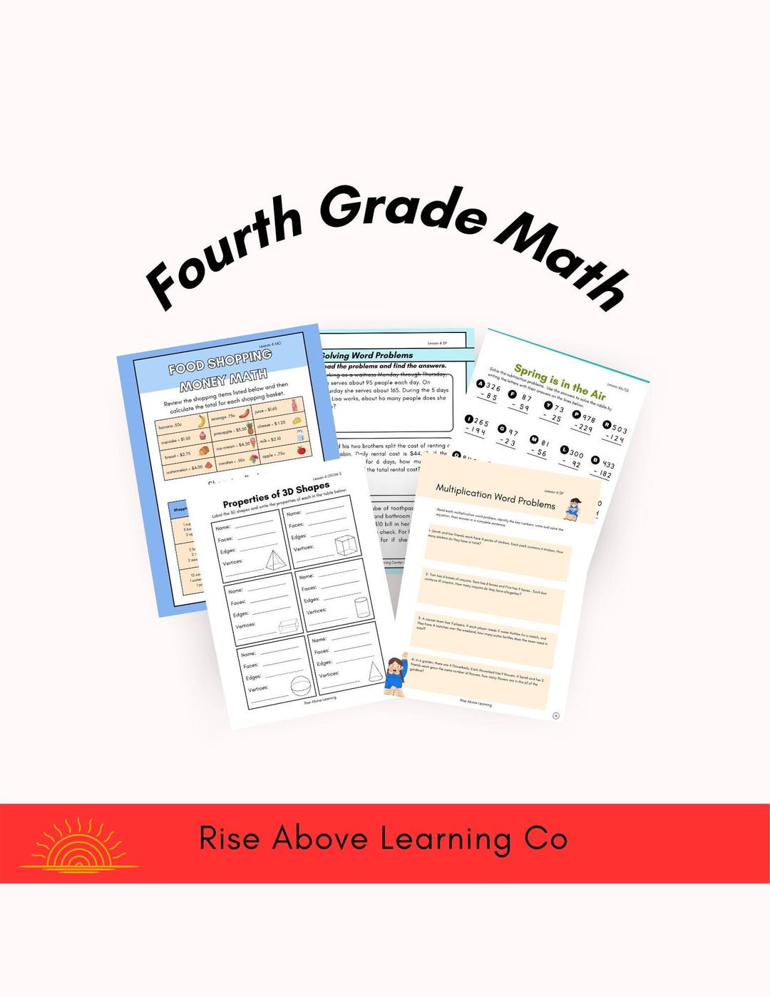4th Grade Math Curriculum - Etsy