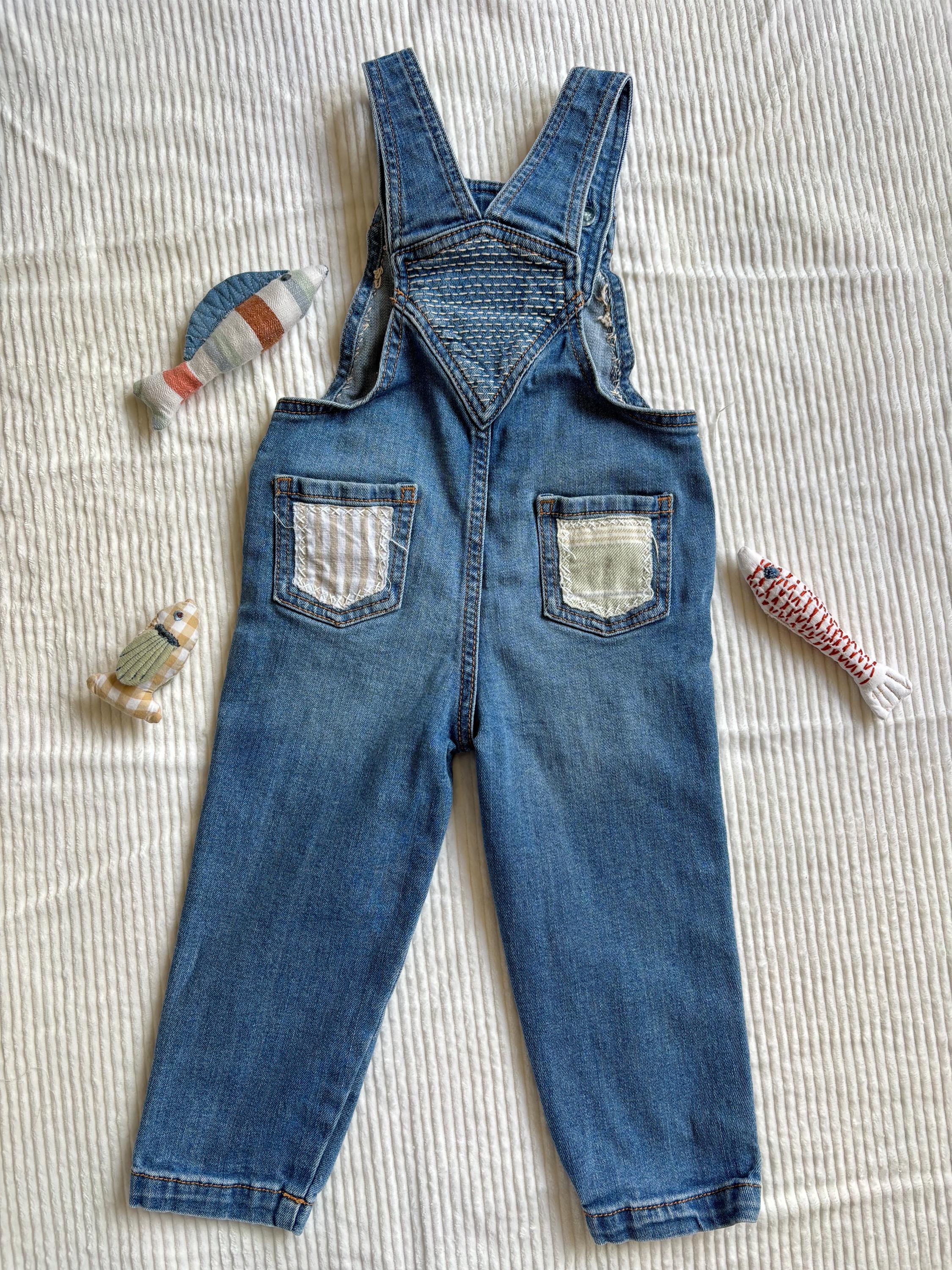 Customized Children’s Overalls With Net Pouch and Fish! - Etsy