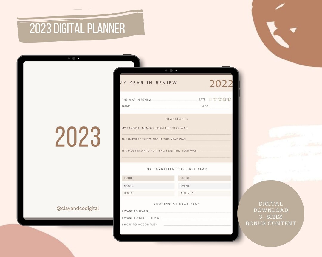 2023 Dated Aesthetic Digital Planner - Etsy