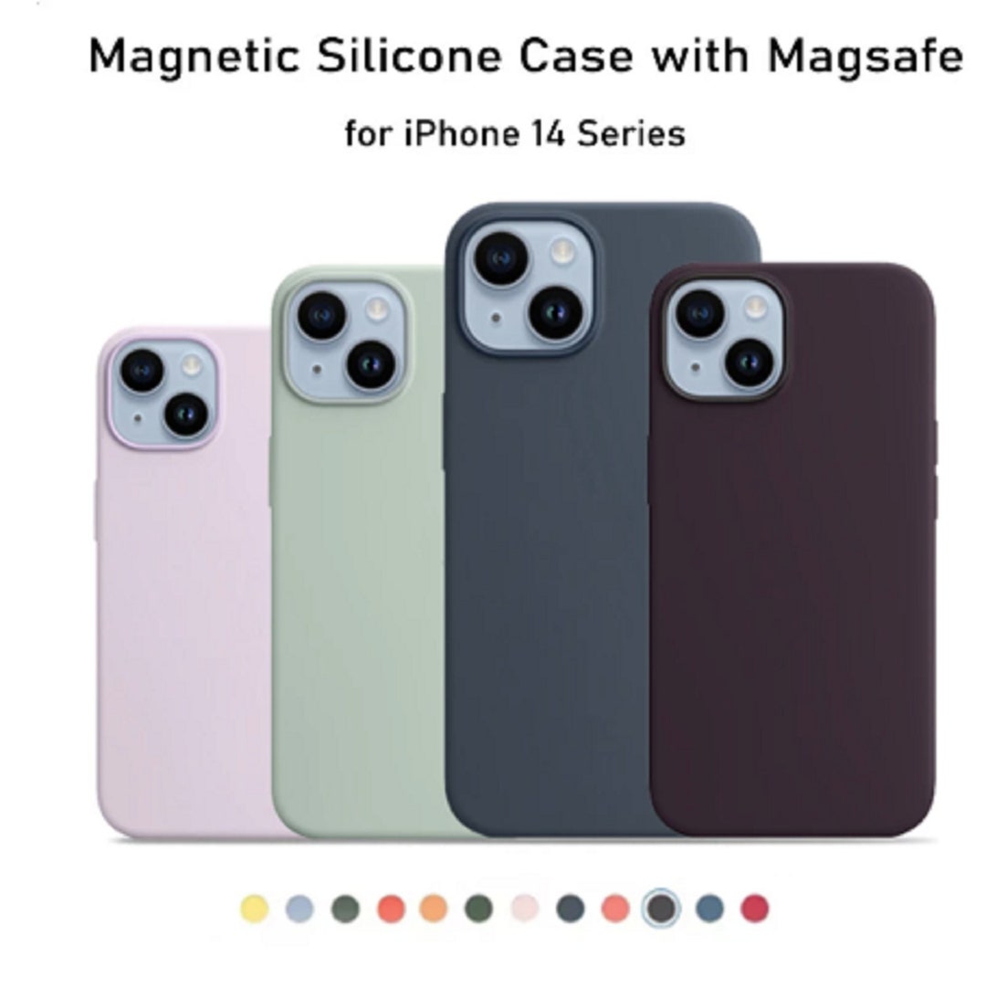 Apple Magsafe Silicone Magnetic Case for iPhone 14, 14 Plus, 14 Pro and ...