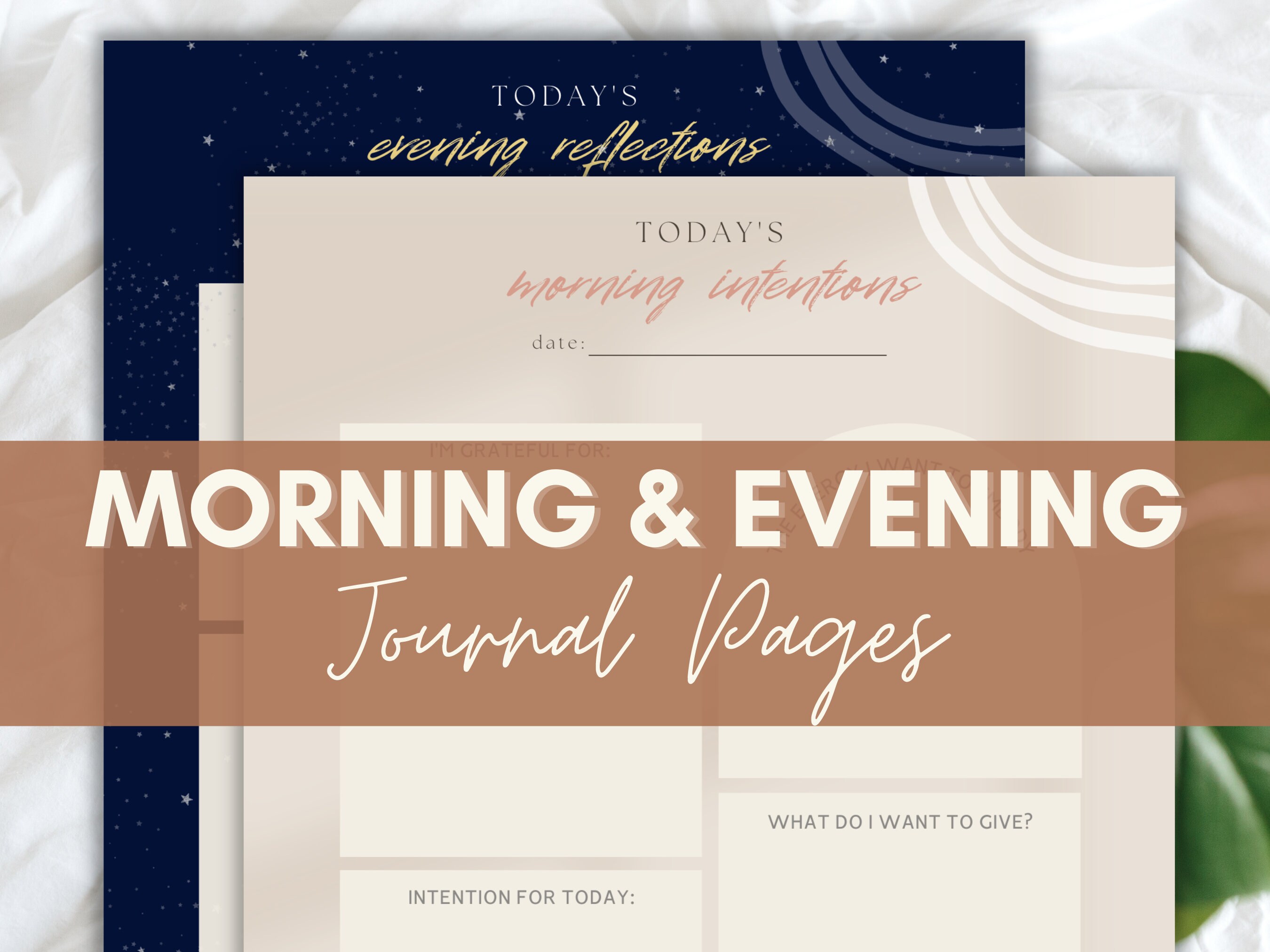 Morning and Evening Journal Printable, Digital Planner, Gratitude ...