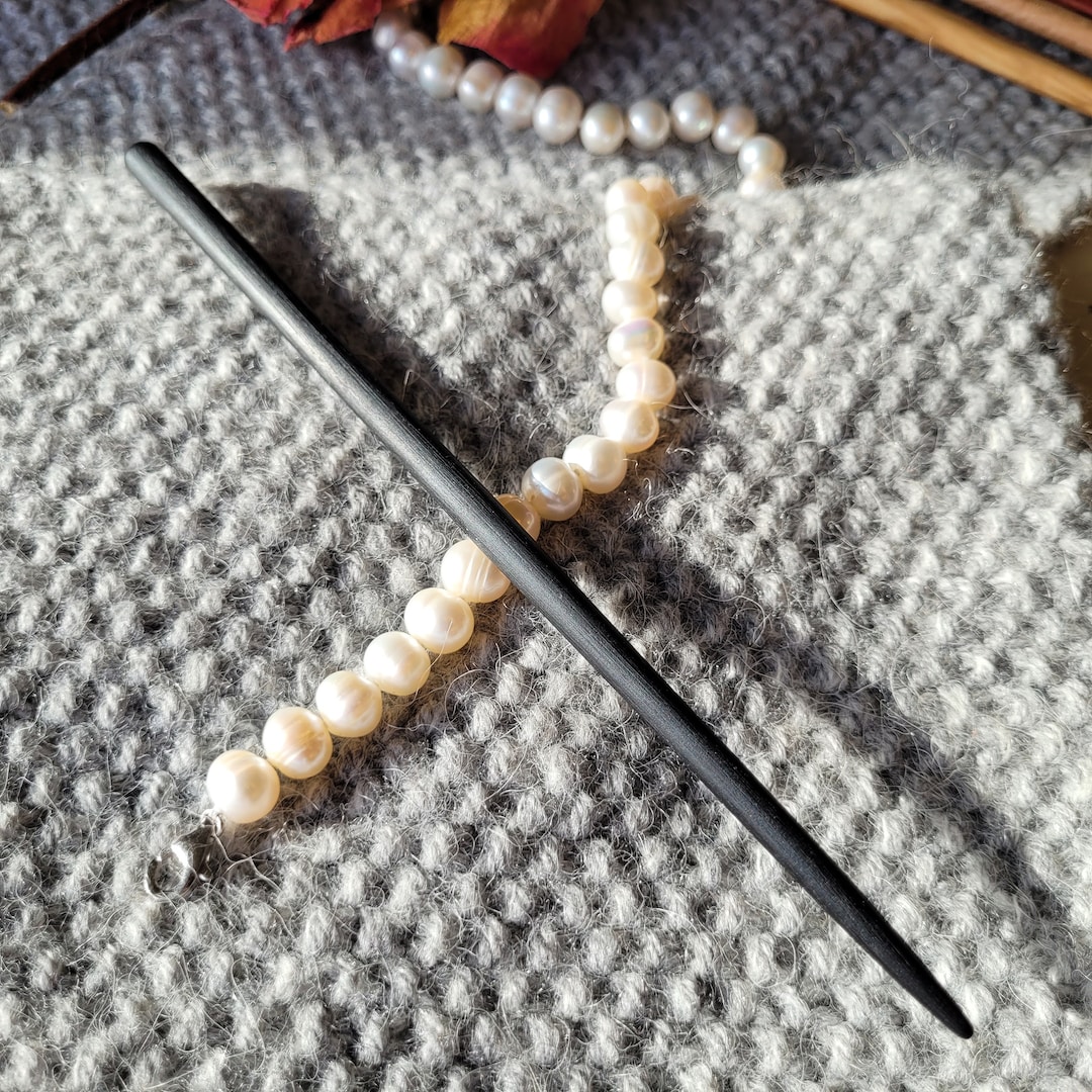 Ebony Hairpin, Round Ebony Hair Stick,5,6 or 7