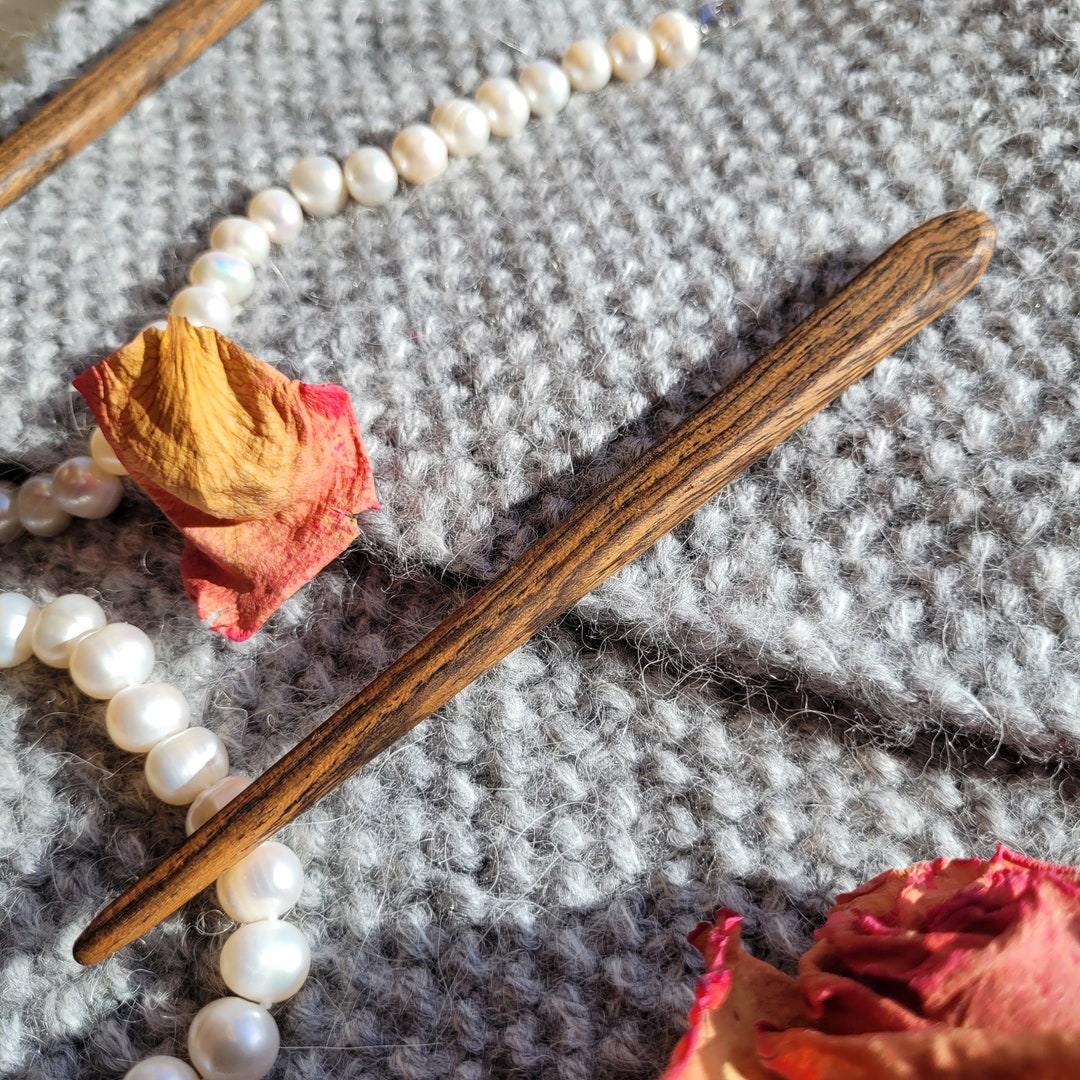 Mexican Rosewood( Bacote) Handmade Hair Stick Rare and Beautiful Brown ...