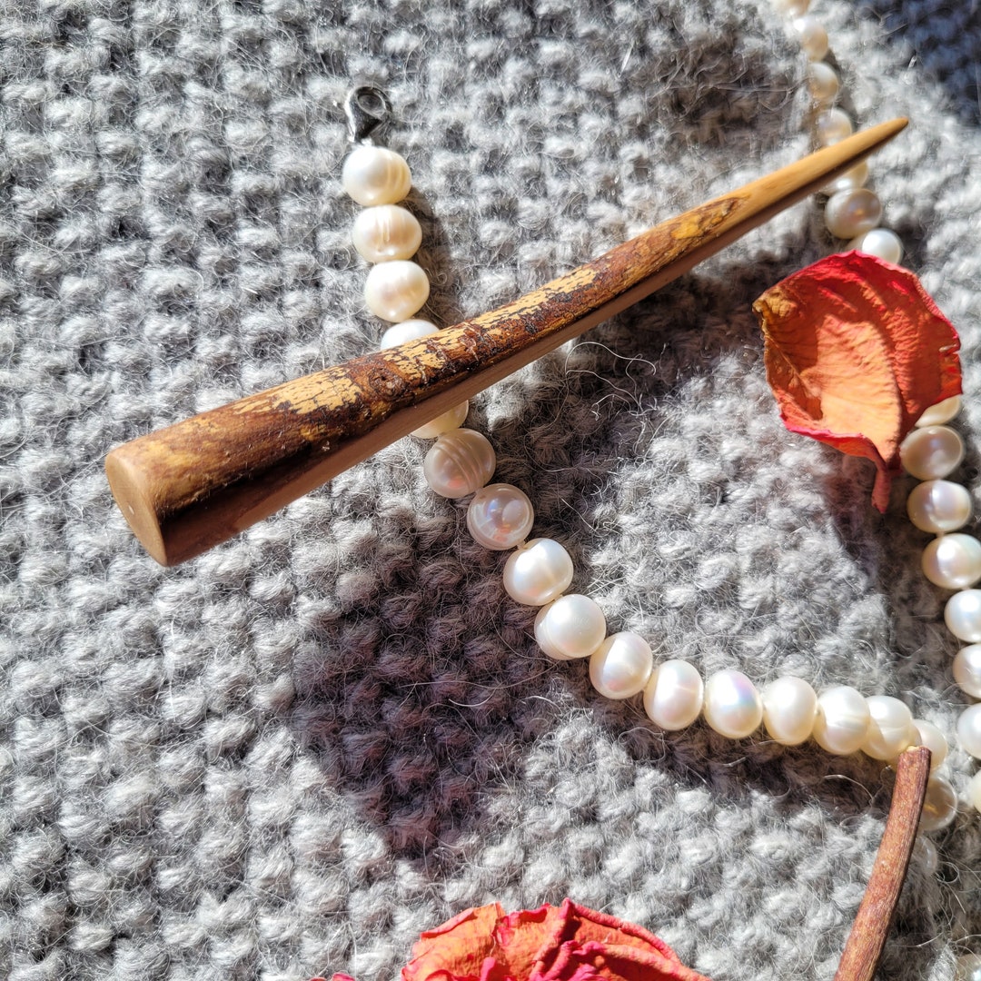 One of a Kind Lilac Wood Hair Stick, Unique Colouring and Rustic, Rare ...