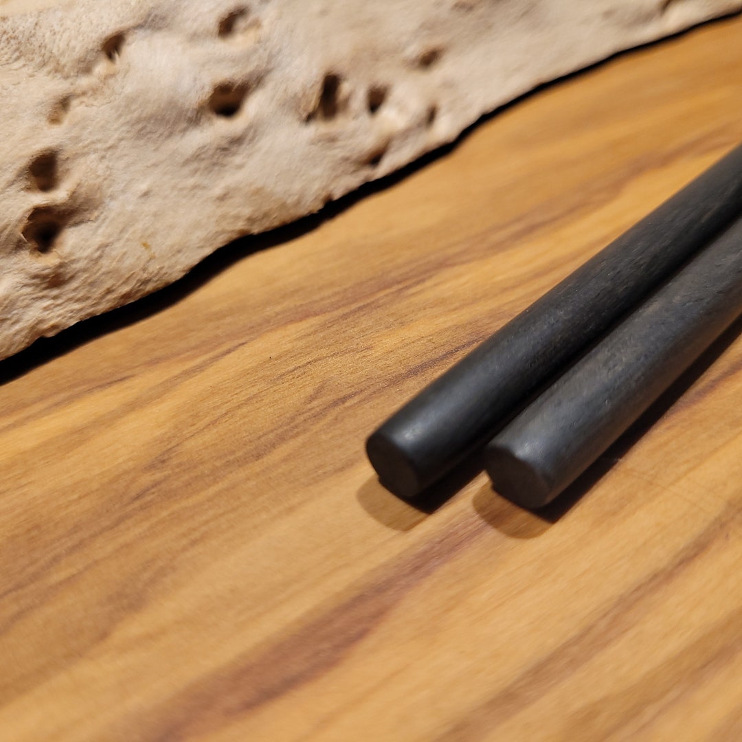 Handmade Ebony Dowel, 1/4" X 12" - Useful for Drumming or Bells. Also ...