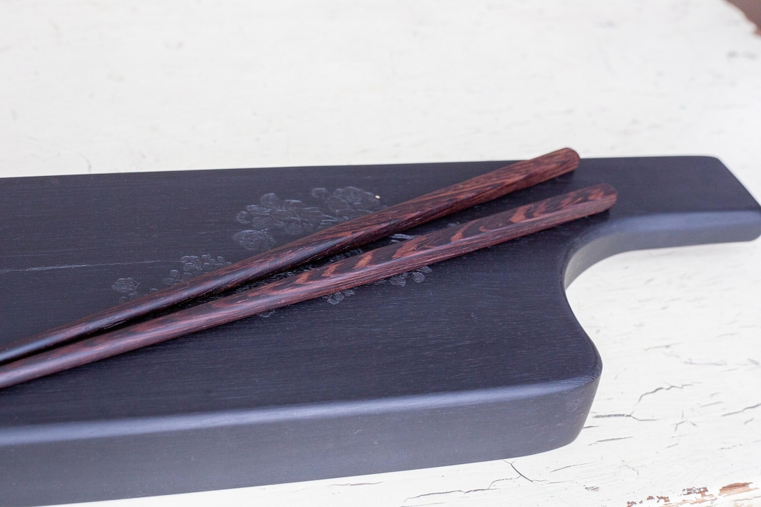 Wenge Chopsticks, Chocolate, Japanese Chop Sticks, Reuseable 10 ...