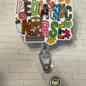 Pediatric Nurse PEDS RN Badge Reel Retractable Cna Lpn Hospital Student ...