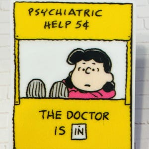 Peanuts Lucy 'psychiatric Help' Retractable Badge Reel - Etsy