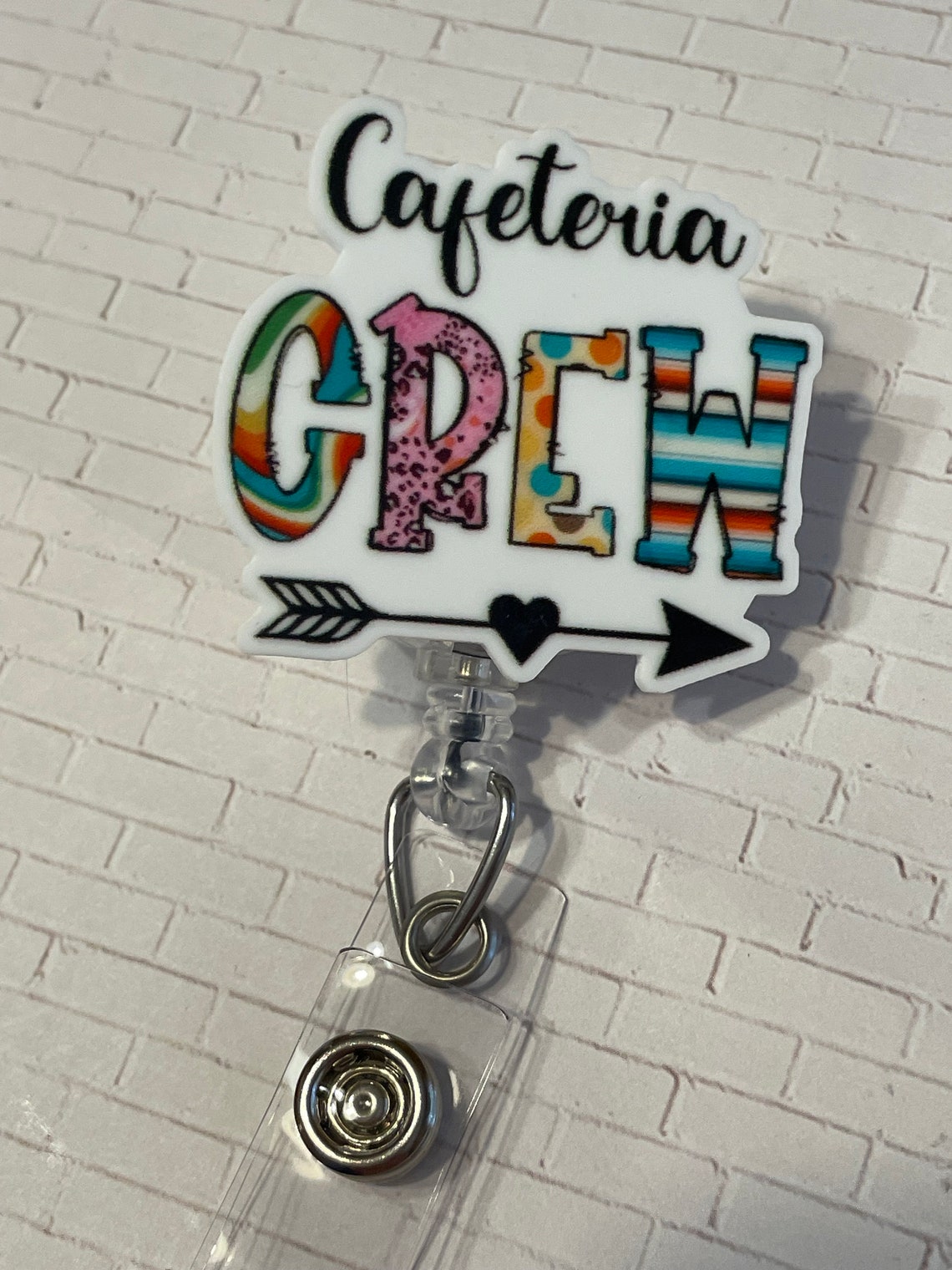 Cafeteria Crew- Lunch Lady- Food Services - Badge Reel Retractable ...
