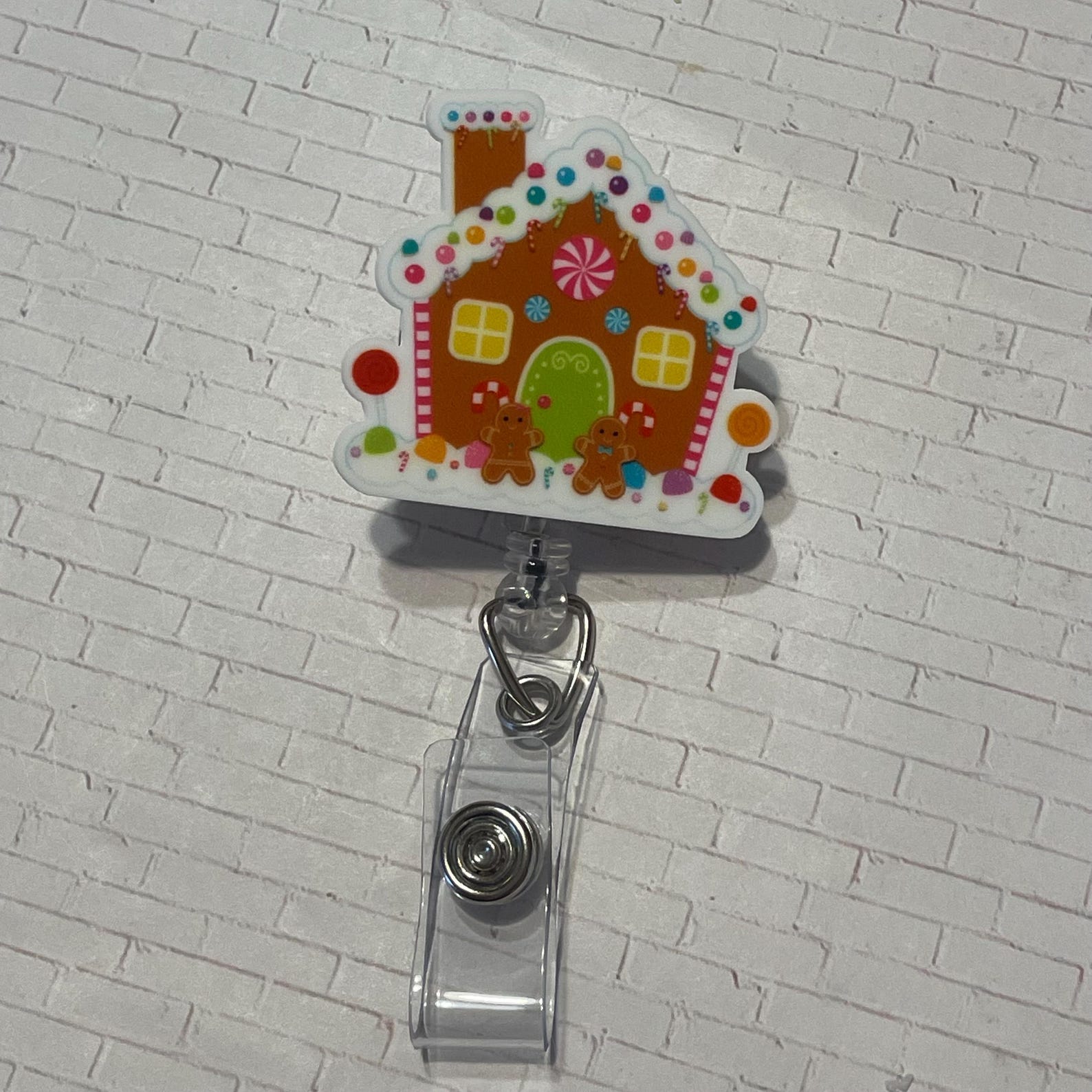 Christmas Holiday | Gingerbread House | Nurse RN Badge Reel Retractable ...
