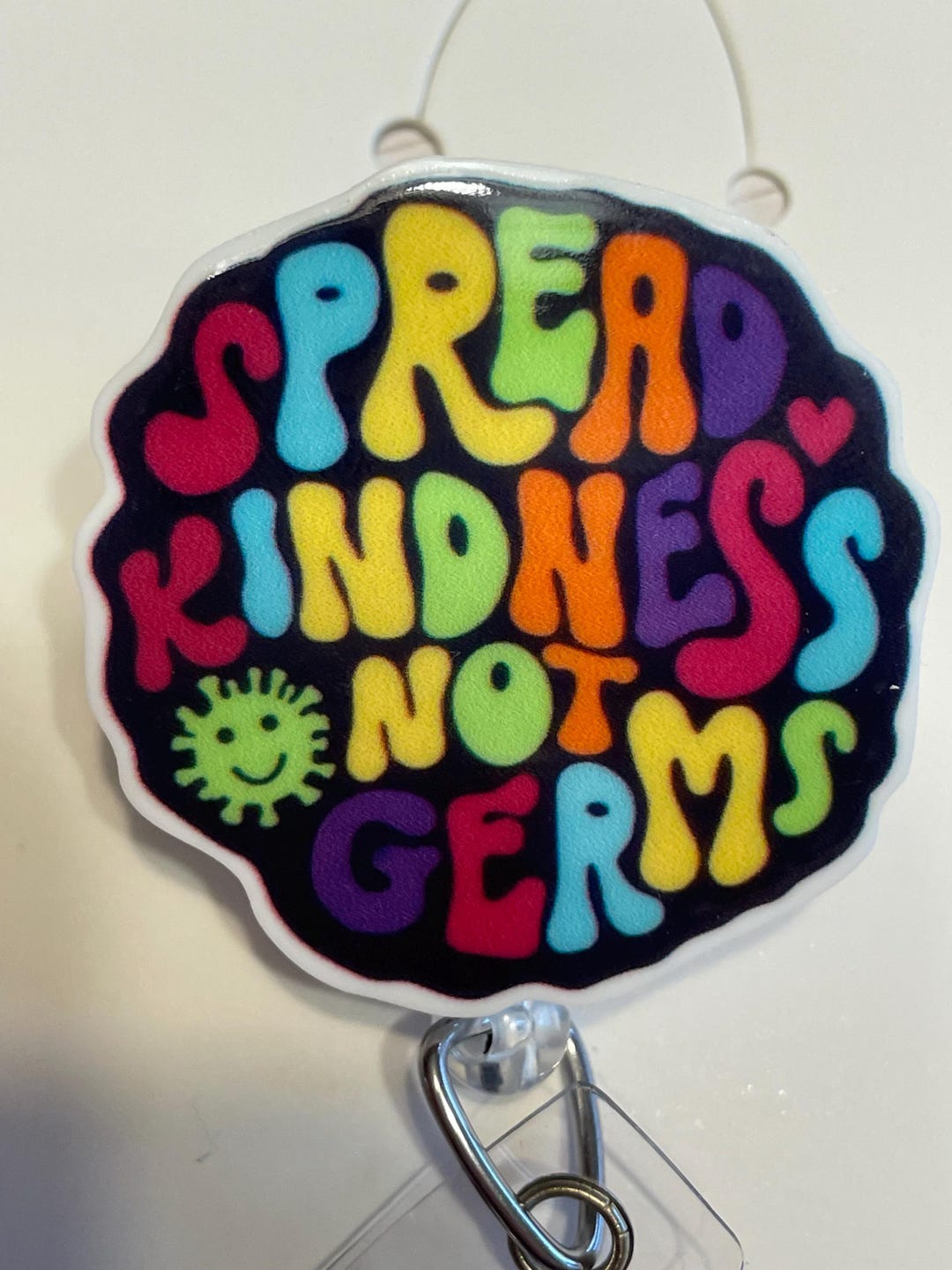 Spread Kindness Not Germs Retractable Badge Reel, Nurse, Teacher - Etsy
