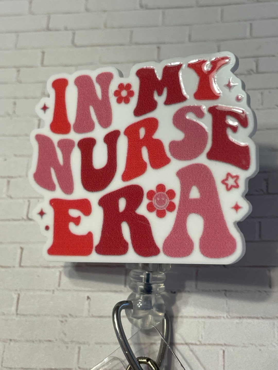 In My Nurse Era Trendy RN Badge Reel Retractable Lpn Hospital Nursing ...
