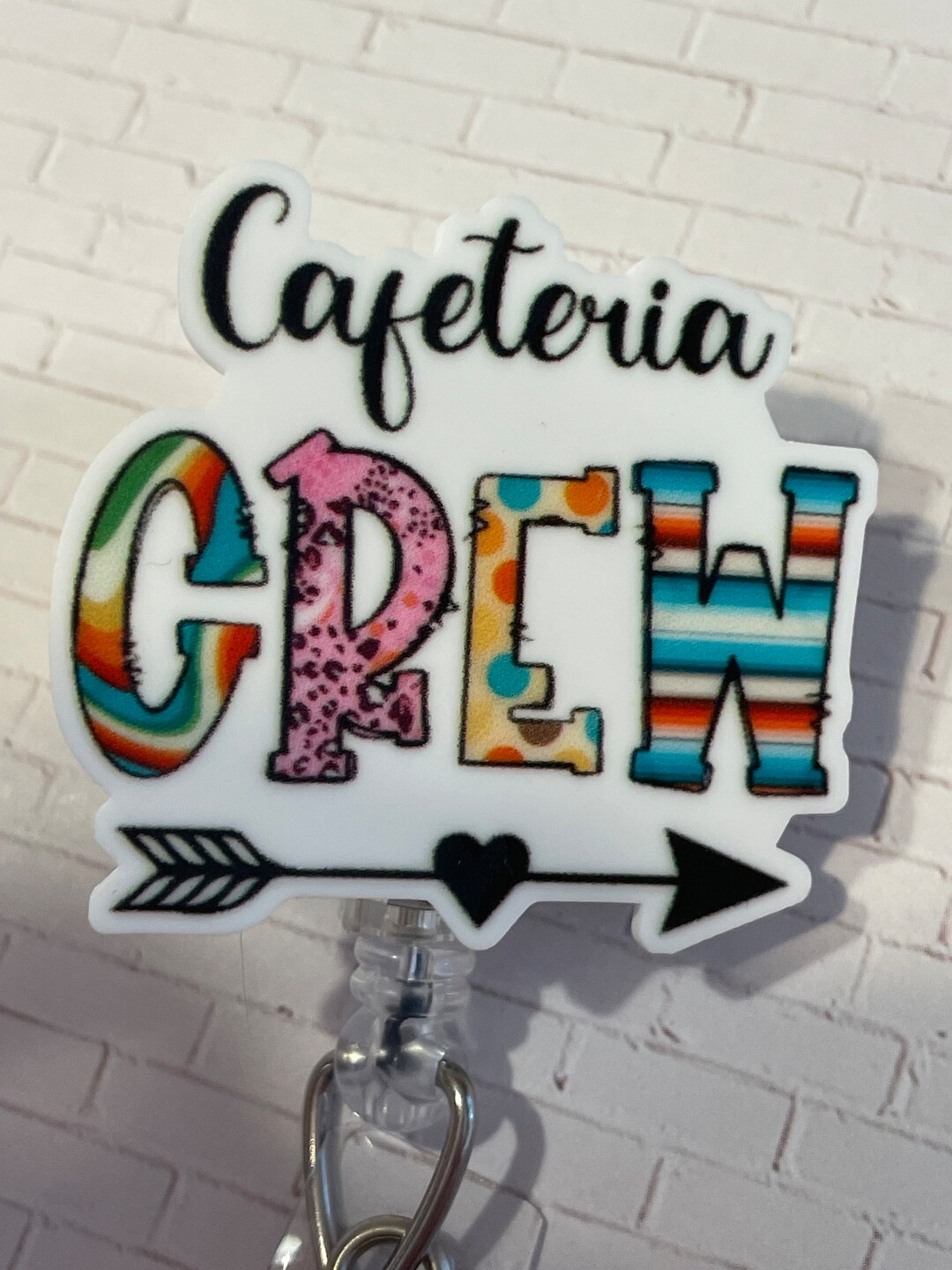 Cafeteria Crew- Lunch Lady- Food Services - Badge Reel Retractable ...