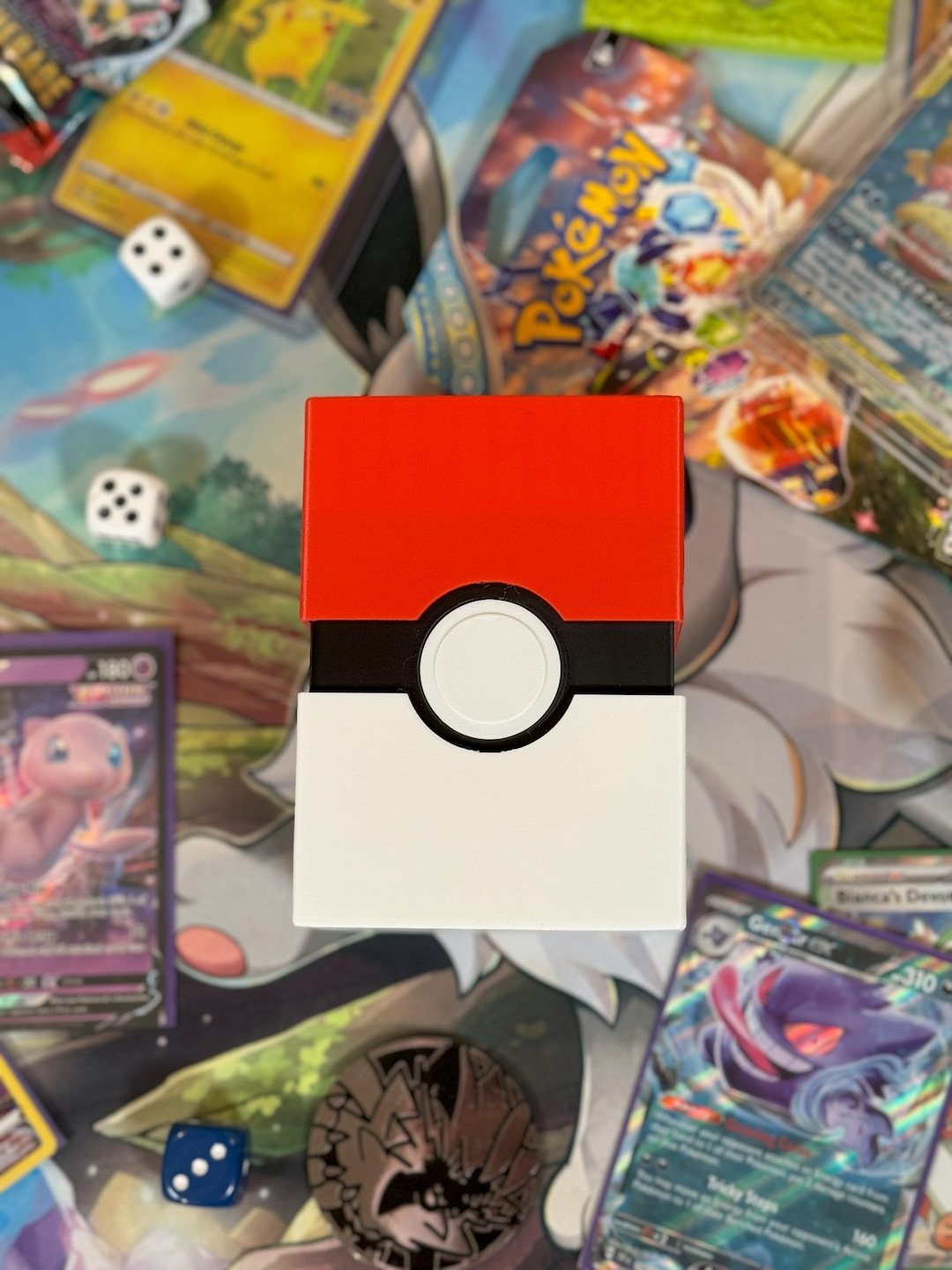 Custom Pokemon Card Deckbox 3D Printed TCG Deckbox premiere Ball Fits ...