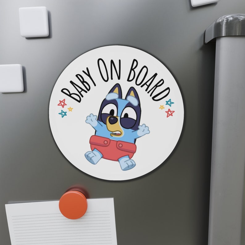Bluey Magnet Baby on Board Magnet Car Magnet and Fridge - Etsy Australia
