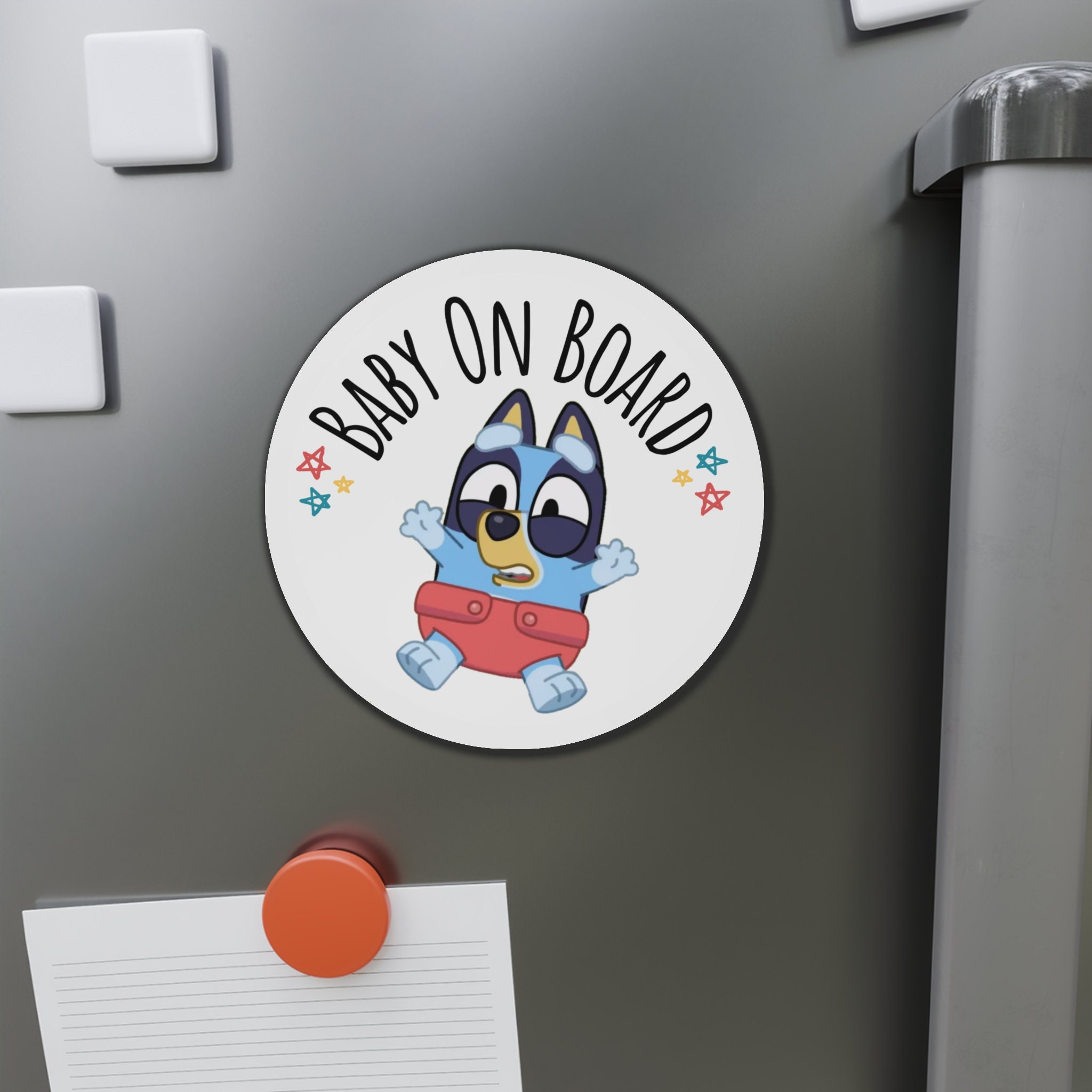 Bluey Magnet Baby on Board Magnet Car Magnet and Fridge - Etsy Australia