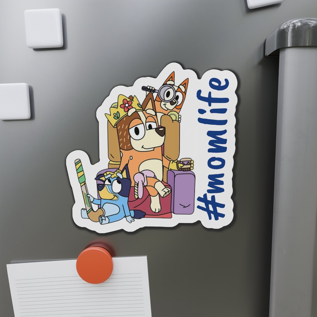 Bluey Cute Accessory momlife Girl Mom Mom Life Car Magnet Fridge Magnet ...