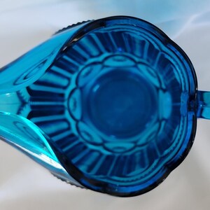 Vintage Pitcher LE Smith Glass Moon and Stars Pattern Blue Pitcher - Etsy