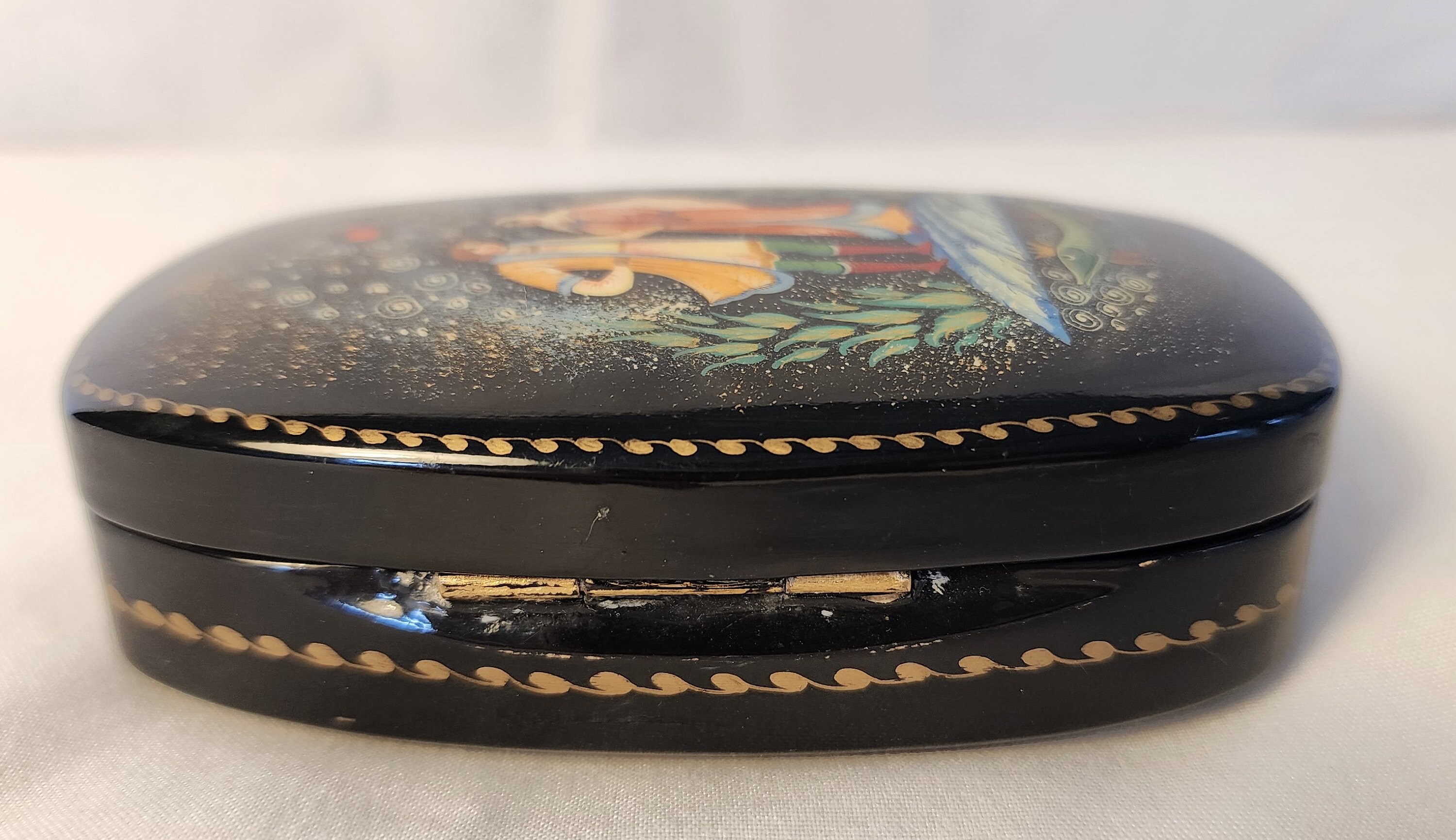 Hand Painted Russian Resin Trinket Box - Etsy