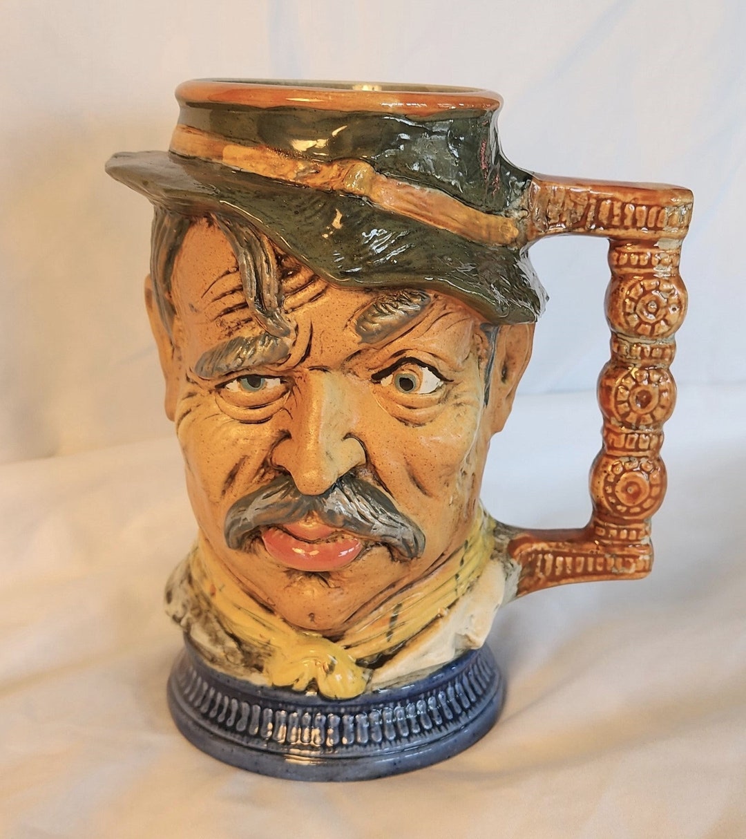Capodimonte Hand Painted Man Face Beer Mug Italy - Etsy