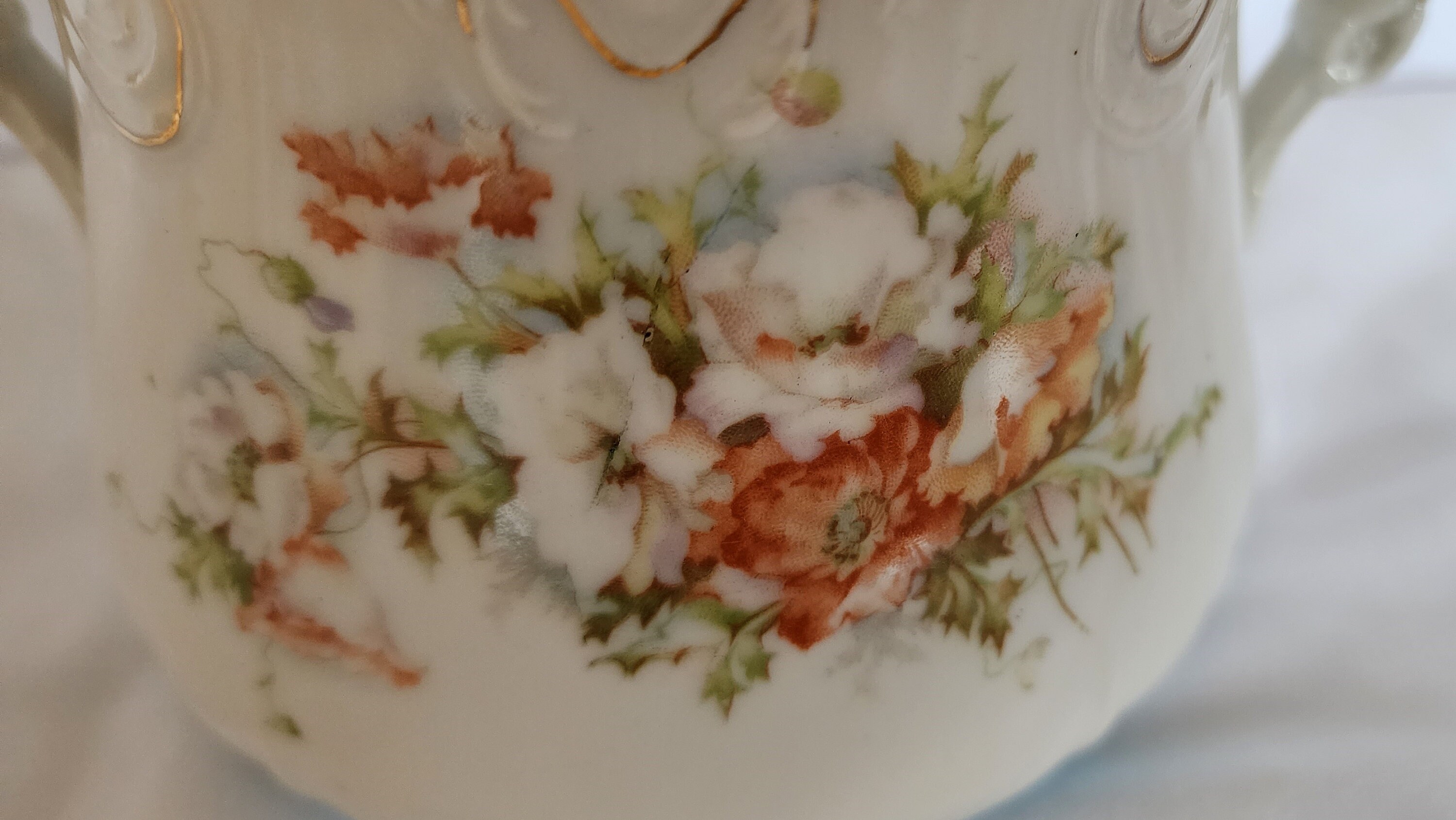 Porcelain Container With Lid Antique Hand Painted Floral - Etsy