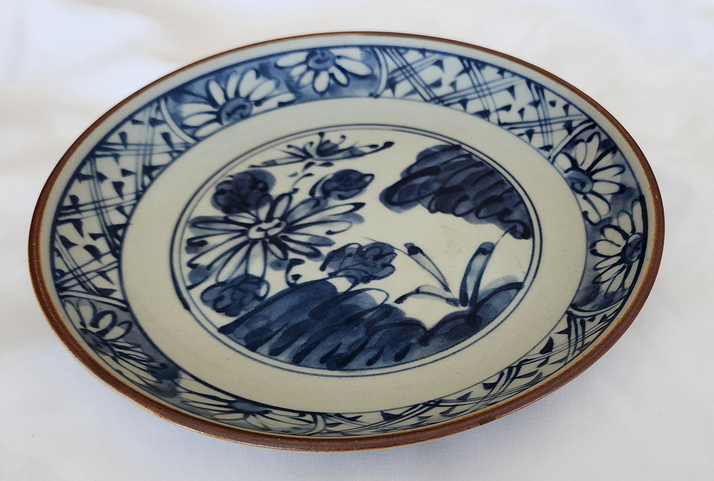 Hand Painted Blue Ceramic Plate 7.5 Inch - Etsy