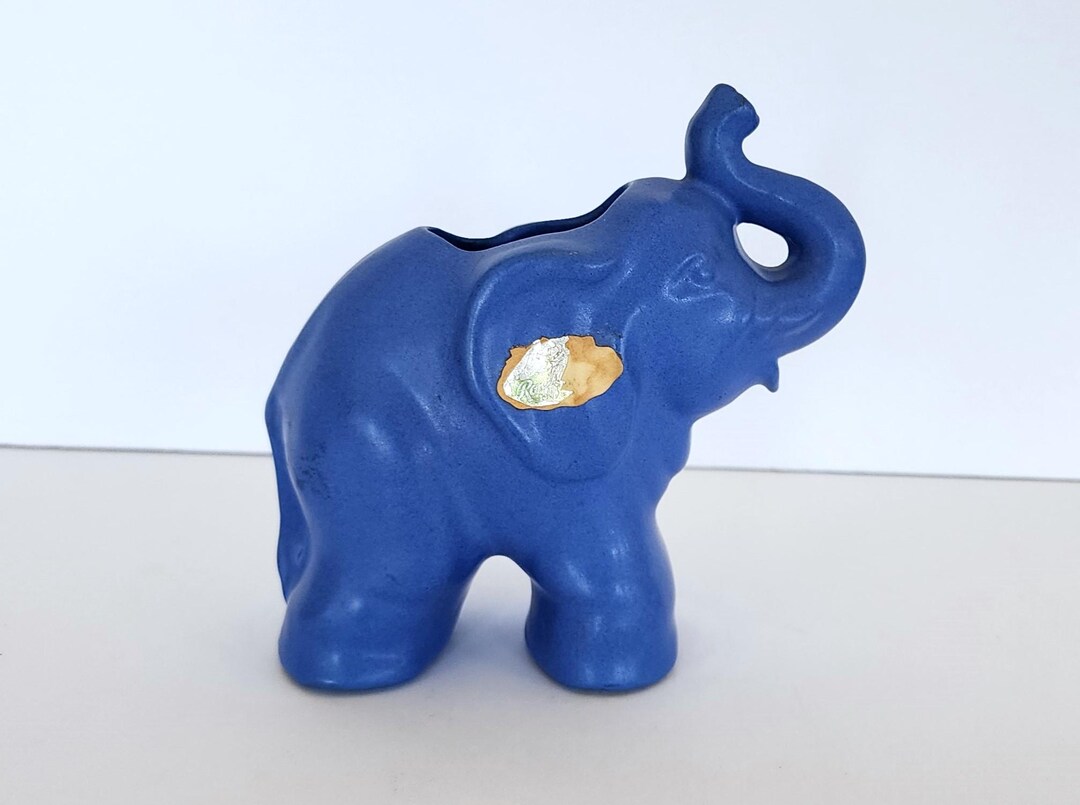 Rosemeade Pottery Rare Blue Elephant Planter North Dakota 5 Inch - Etsy