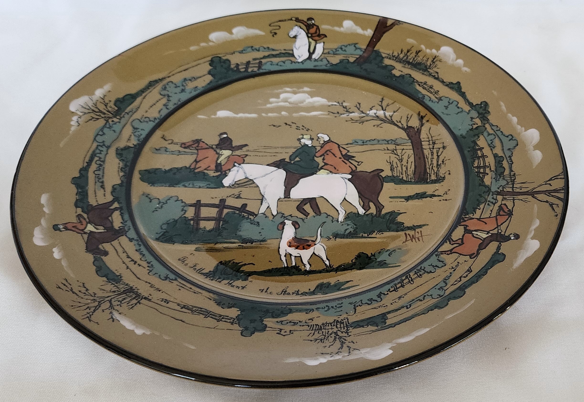 Buffalo Pottery Painted Plate the Fallowfield Hunt the Start - Etsy