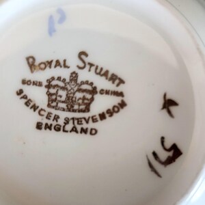 Royal Stuart Tea Cup and Saucer Floral Pattern Spencer Stevenson ...