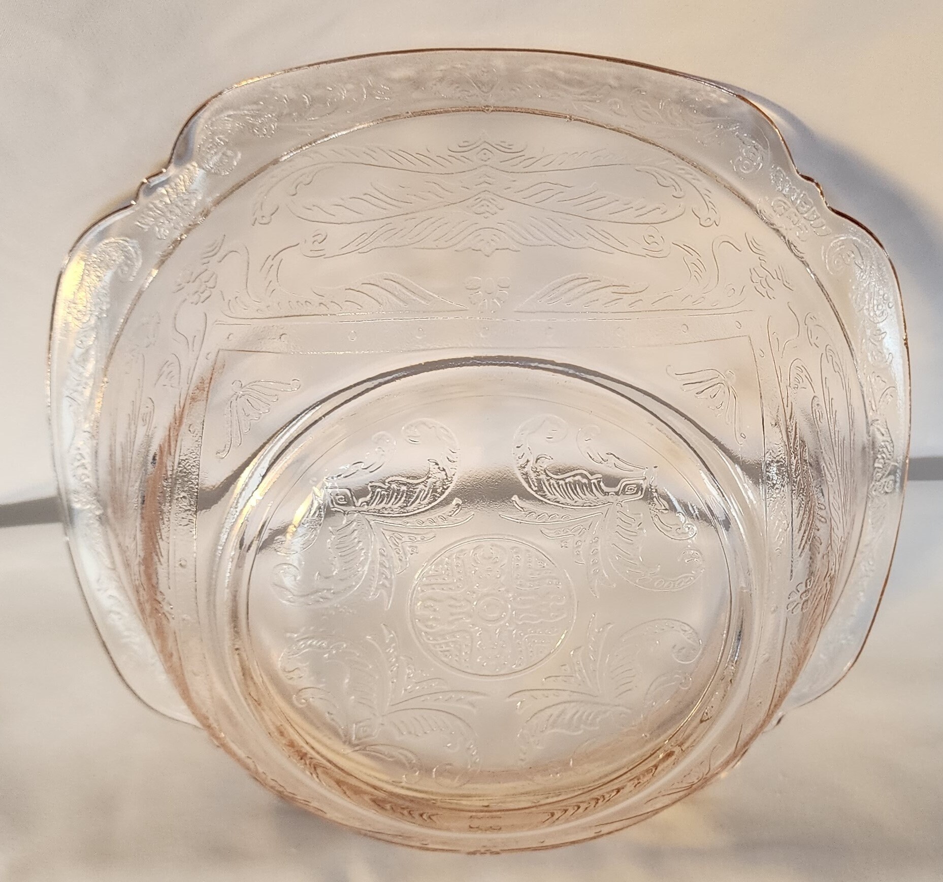 Pink Depression Glass Serving Bowl Indiana Glass Recollection Madrid