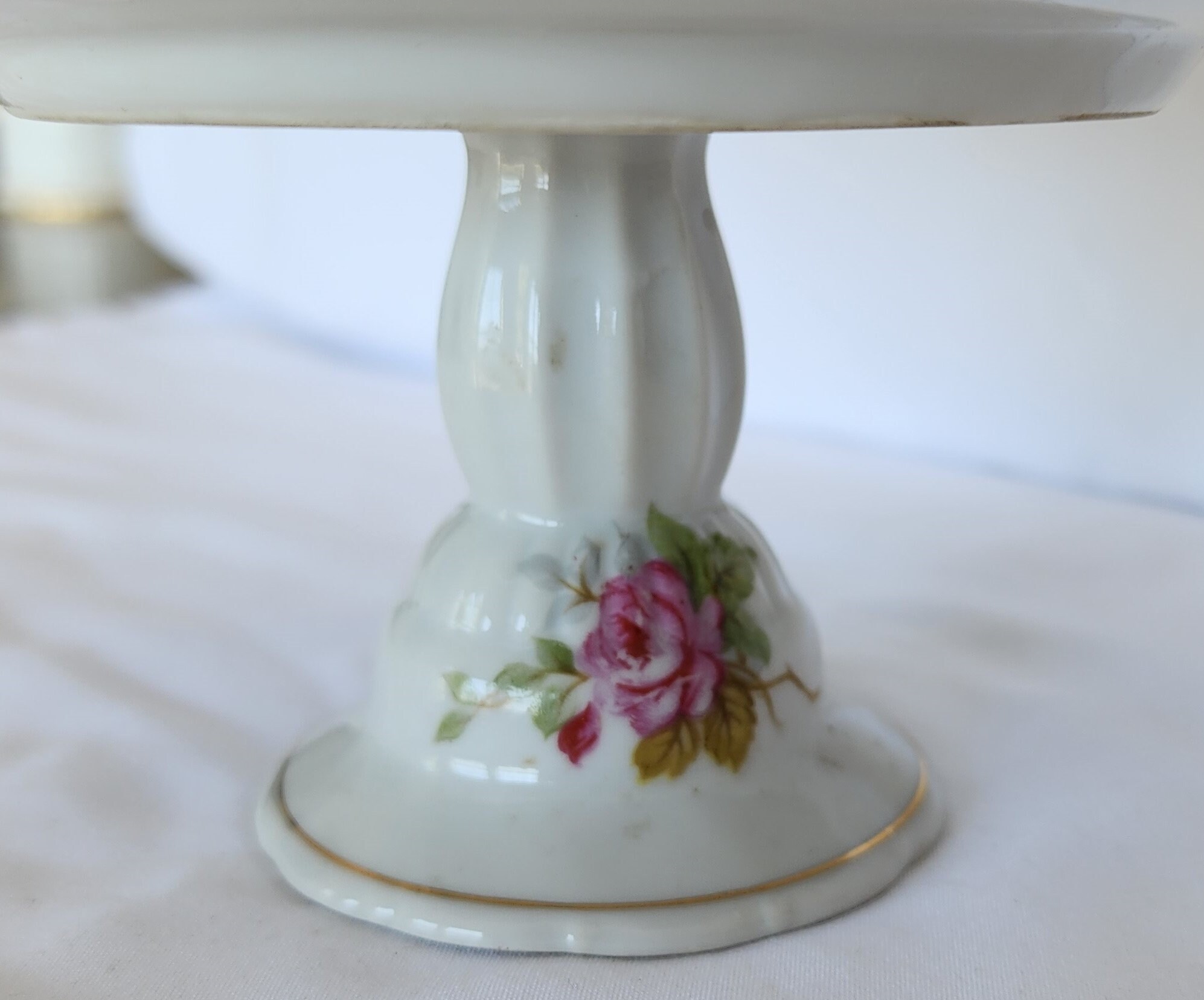 Vintage Lefton Pedestal Plate Hand Painted Pink Roses 8 Inch - Etsy