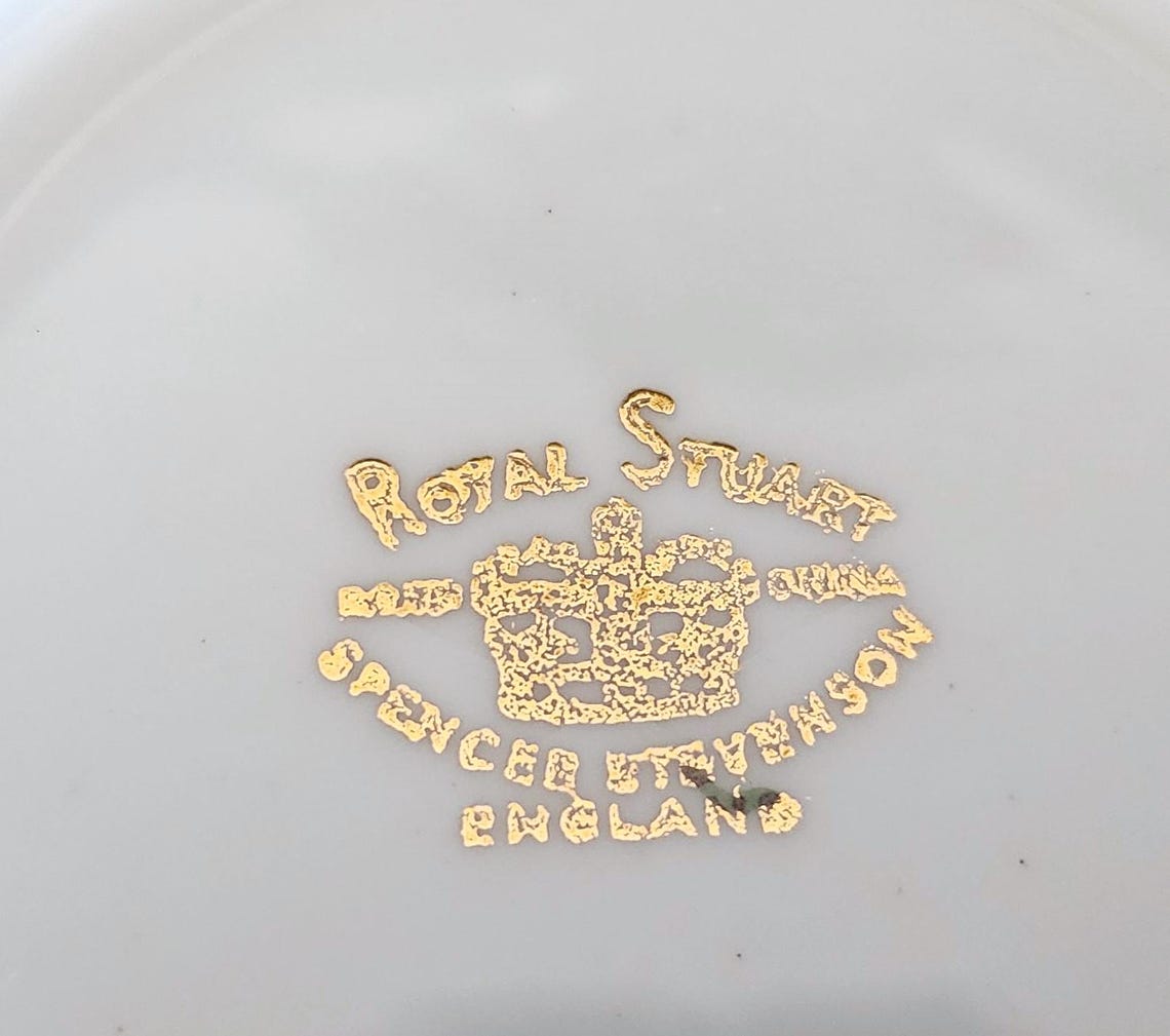 Royal Stuart Tea Cup and Saucer Floral Pattern Spencer Stevenson ...
