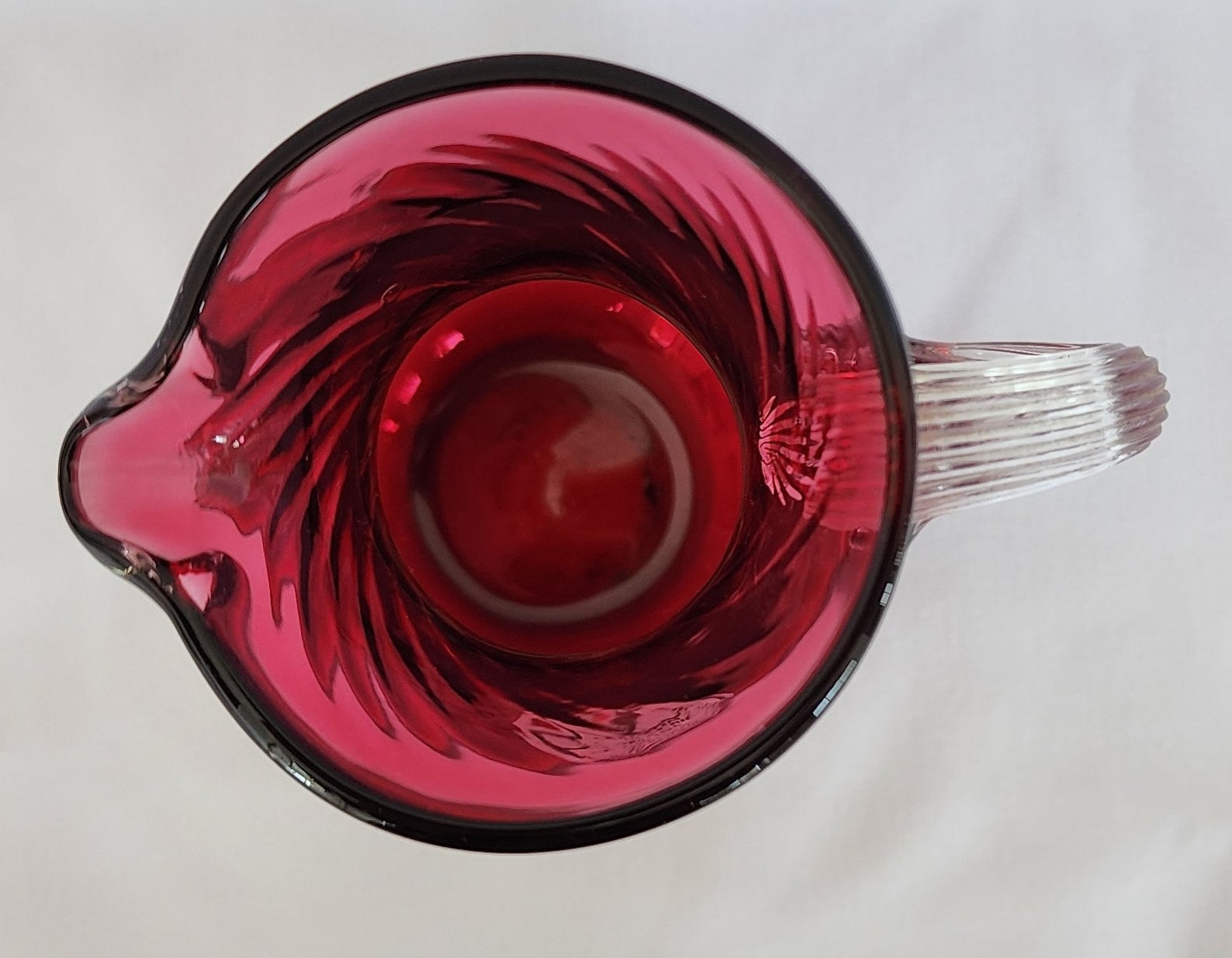 Glass Pitcher Pilgrim Cranberry Glass Small 3.75 Inch - Etsy