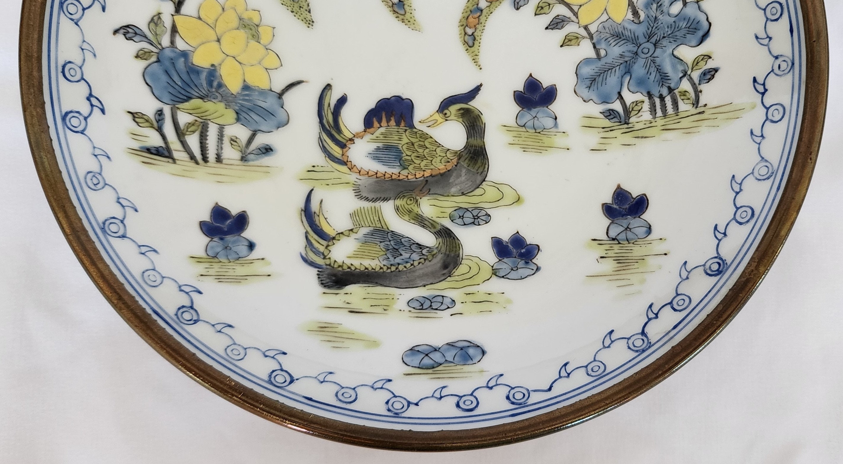 Vintage Canton Ware Hand Painted Brass Shell Dish Hong Kong - Etsy