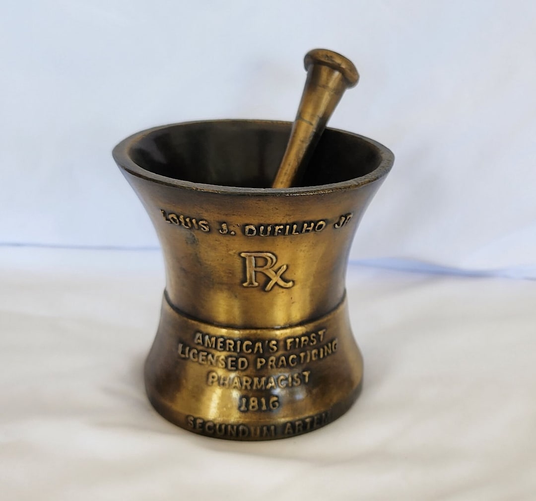Schering Mortar and Pestle Pharmacy Museum Louis Dufilho 1977 - Etsy