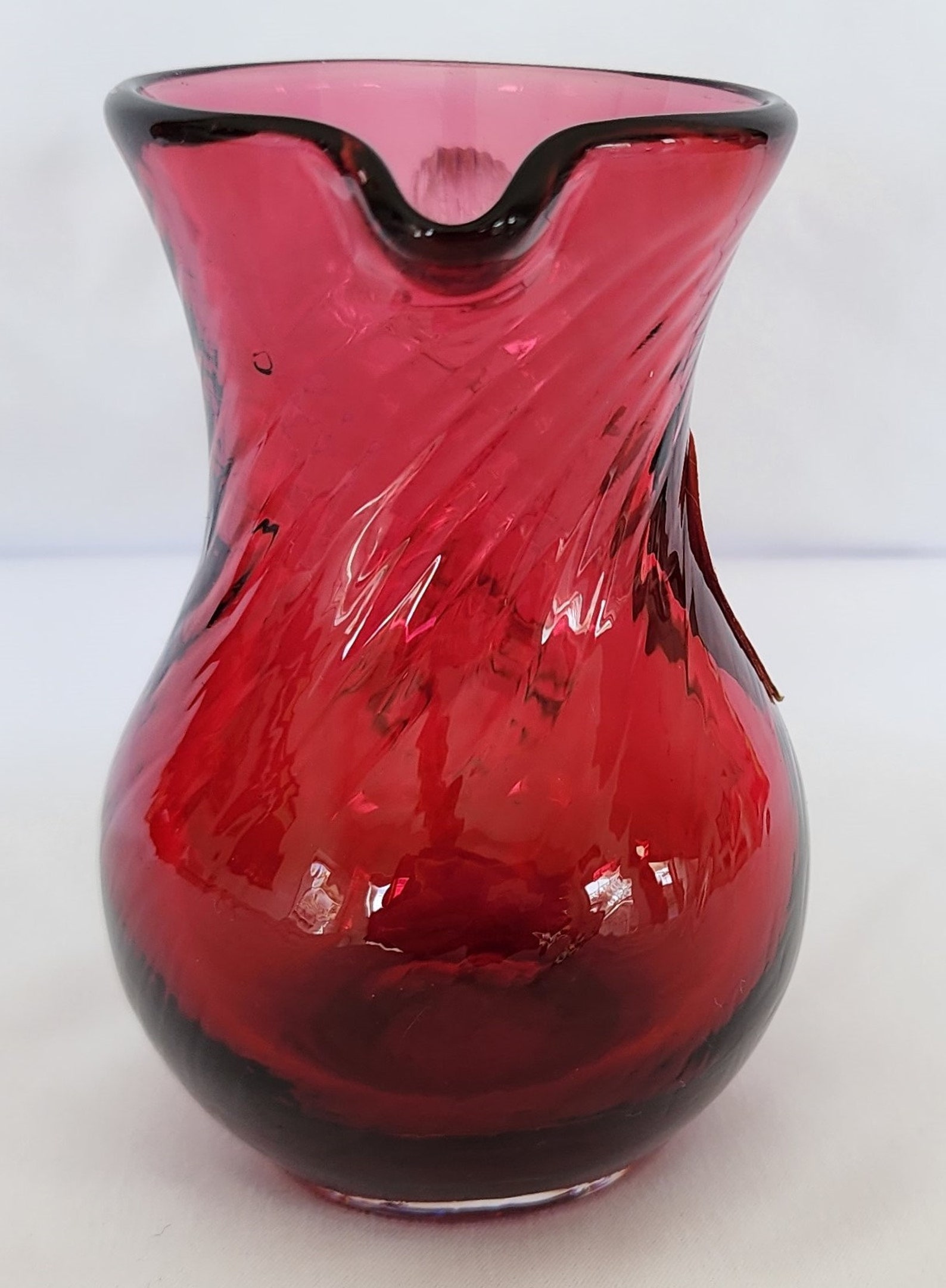 Glass Pitcher Pilgrim Cranberry Glass Small 3.75 Inch - Etsy