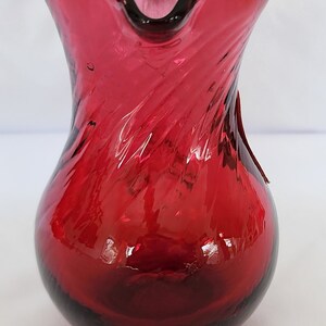 Glass Pitcher Pilgrim Cranberry Glass Small 3.75 Inch - Etsy