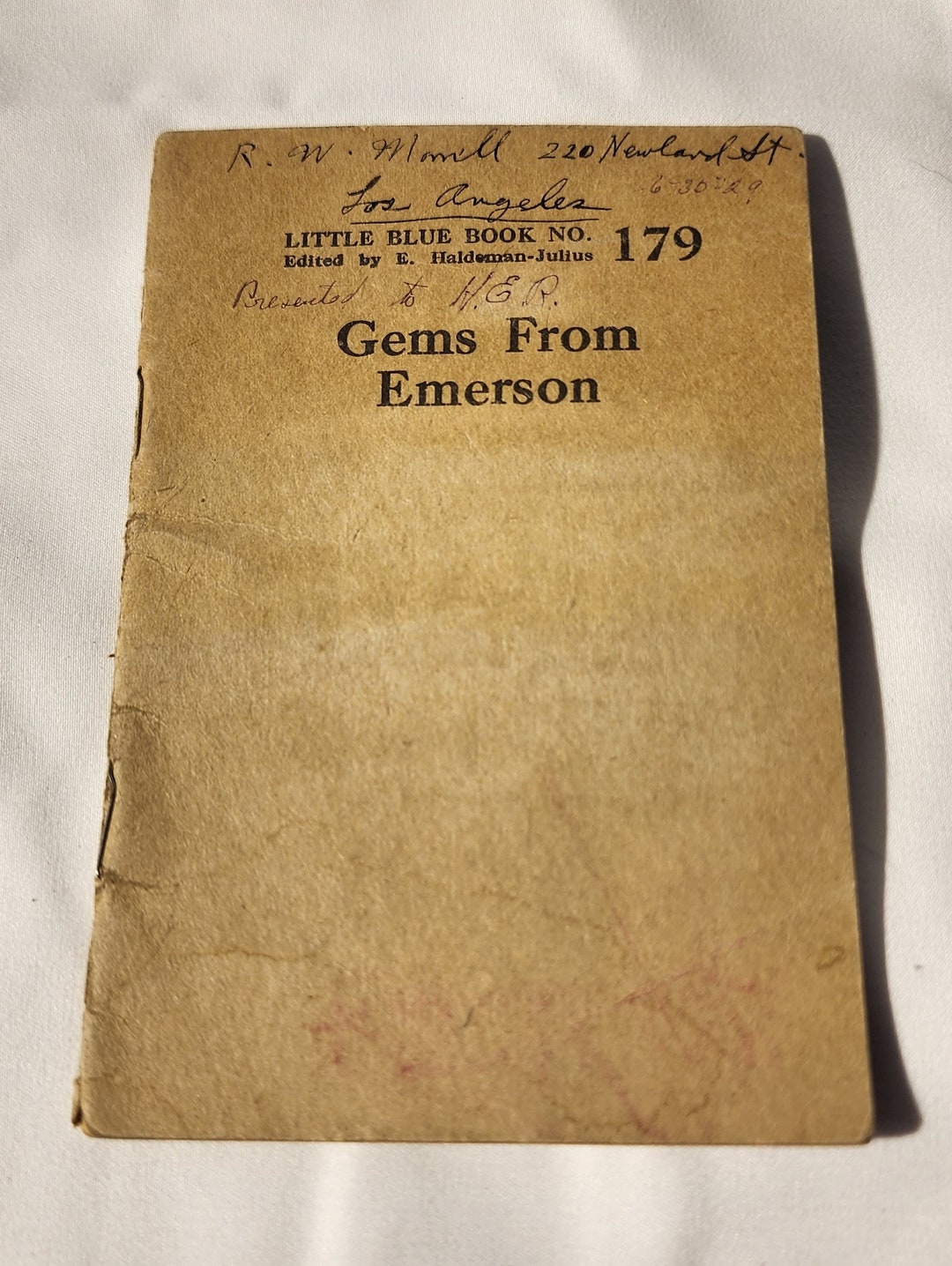 Vintage Book Gems From Emerson Little Blue Book No 179 - Etsy