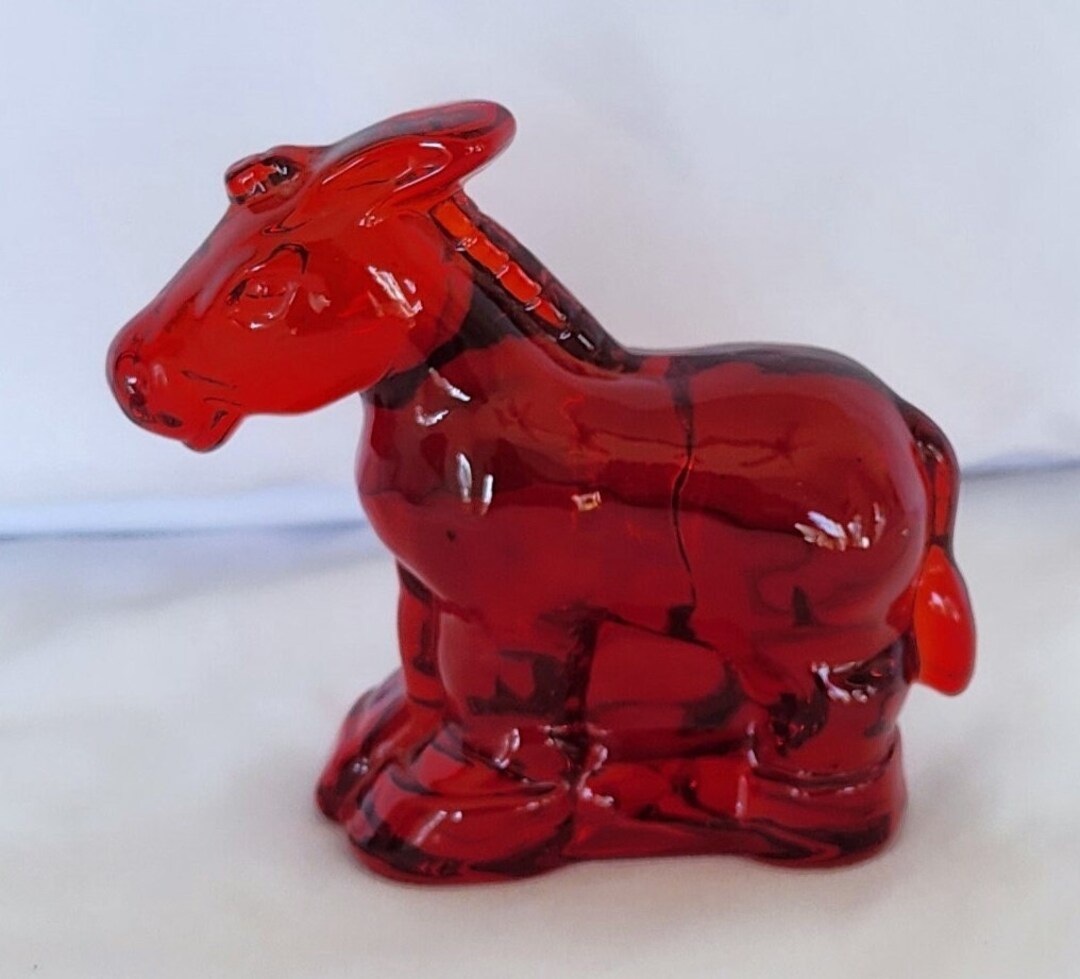 Mosser Glass Red Donkey - Etsy