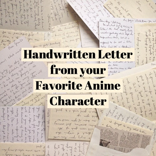 Handwritten Letters From Your Favorite Character - Etsy