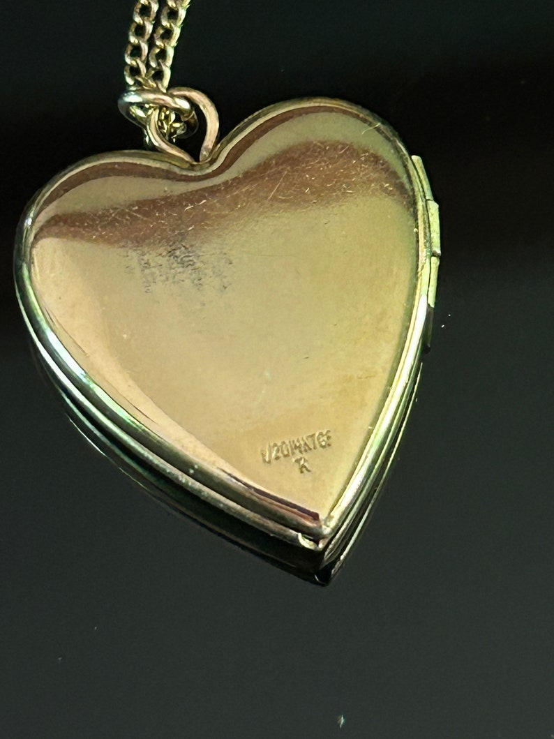 14k Gold Filled Heart Photo Locket Necklace, With Two Spaces - Etsy