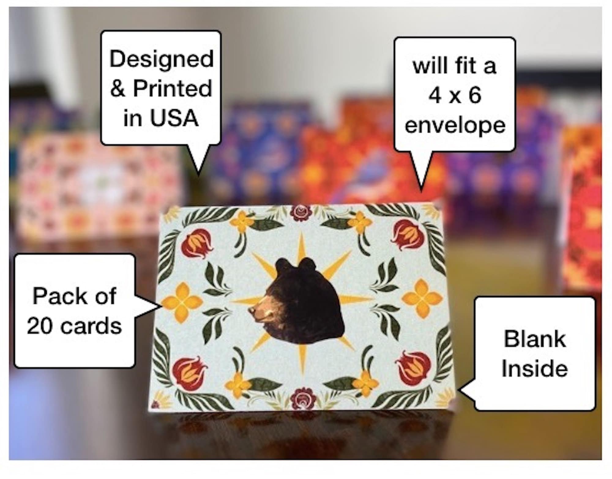 Missouri Greeting Cards: Blank Inside, 20 Cards, Bear, Bee, Bluebird ...