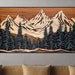 Lakelzdecor Mountain Abstract Wall Print, Cabin Art, Framed Wood Inspired Art, Large Horizontal ...